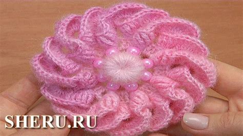 Вязание крючком цветка Пособия по цветам Цветочный шаблон Учебник вязания крючком