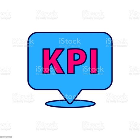 Filled Outline Kpi Key Performance Indicator Icon Isolated On White Background Vector Stock