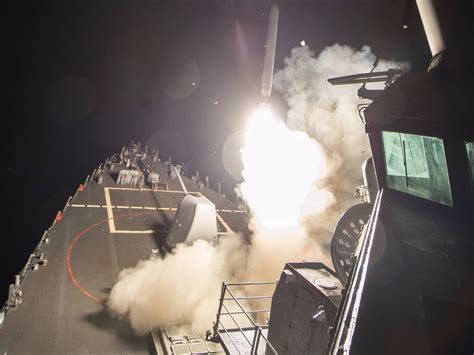 WATCH US Tomahawk Missiles Launching Toward Syrian Airbases