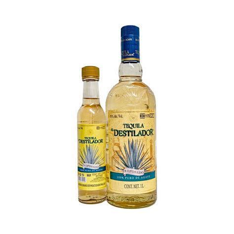 Tequila el Destilador Reposado 1lt + El Destilador Reposado 250ml ...