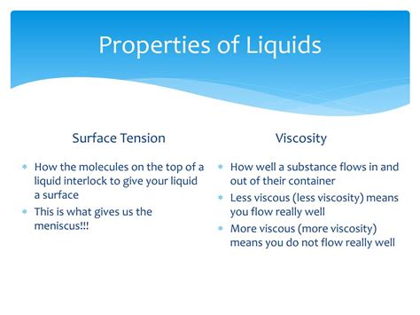 Ppt Properties Of Liquids Powerpoint Presentation Free Download Id