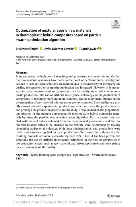 Optimization Of Mixture Ratios Of Raw Materials In Thermoplastic Hybrid Composites Based On