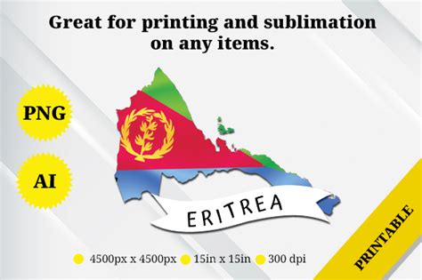 Eritrea Map Flag Graphic By Rahallus Ntx · Creative Fabrica