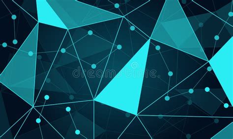 Triangular Grid On An Abstract Sky Background Stock Vector