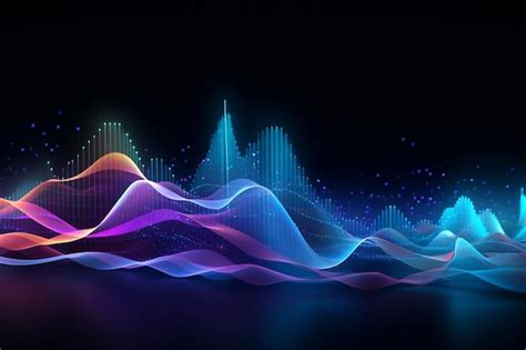 Colorful Tech Waves Desktop Background Image Beautiful Desktop