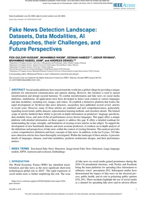 Pdf Fake News Detection Landscape Datasets Data Modalities Ai