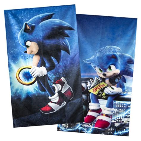 Toalla Baño Sonic Adventure Heroes Diseño Microfibra Set De 2 Piezas