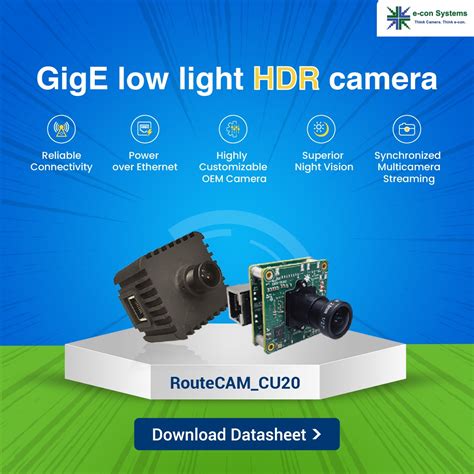 The New Routecamcu20 Gige Hdr Camera Is Robust Next Gen Reliable And