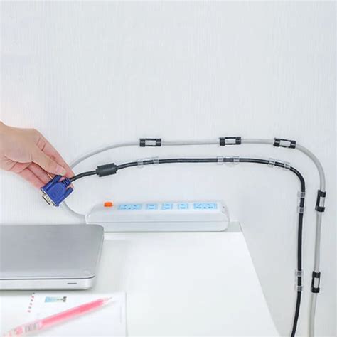 Badu Bg 20бр Щипки за организатор на кабели Управление на кабели Настолна работна станция