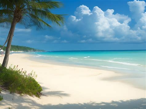 Premium Ai Image Background Photo Of Lush Green Palm Tree Leaves With