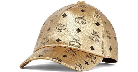 Mcm Collection Visetos Cap In Metallic For Men Lyst