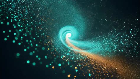Dynamic Animation Of Blinking Particles Glowing In Teal And Orange Stock Video Video Of