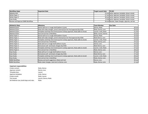 Webinar Schedule And Tasks Pdf