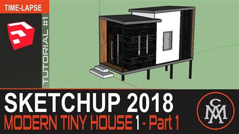 sketchup create modern small house model tutorial basic
