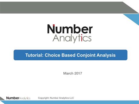 Pdf Tutorial Choice Based Conjoint Analysis Number €¦ · · 2017 03