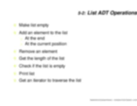 Data Structures And Algorithms Lists And Iterators Papers Data