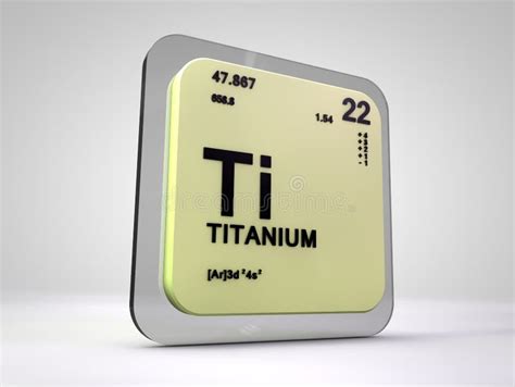 Titanium Ti Chemical Element Periodic Table Stock Illustration