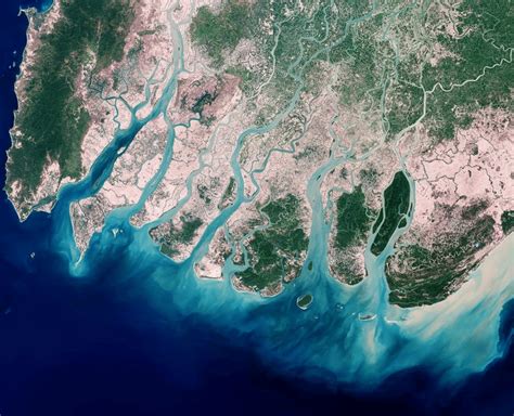 The Iravadi River Delta Myanmar Satellite Image Iss Download Scientific Diagram