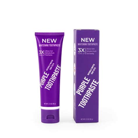 Wholesale 65g Teeth Whitening Toothpaste Purple Color Correct Toothpaste For Travel