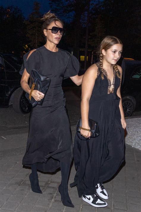 Victoria Beckham Criticised For Harpers Grown Up Pfw Outfit