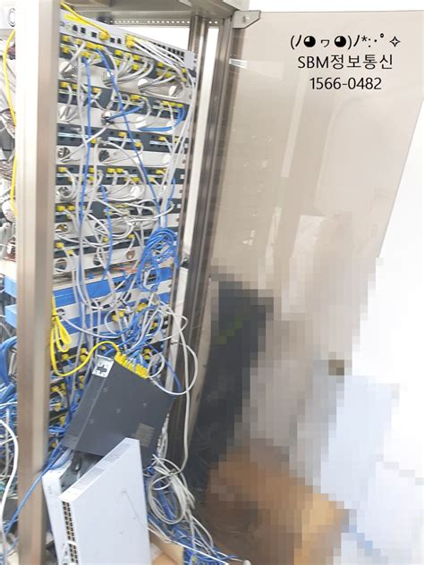 건물 통신실 서버네트워크 랙의 거미줄 같은 랜선을 깔끔한 하게 정리해드렸습니다 ヾ•ω•`o 랜선정리전문
