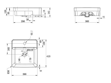 Posh Domaine Semi Recessed Overflow Basin 1 Taphole White From Reece