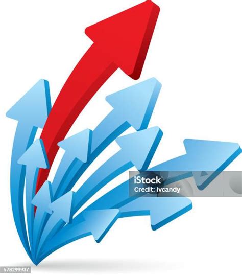화살표 Growthing 3차원 형태에 대한 스톡 벡터 아트 및 기타 이미지 3차원 형태 개발 개체 그룹 Istock