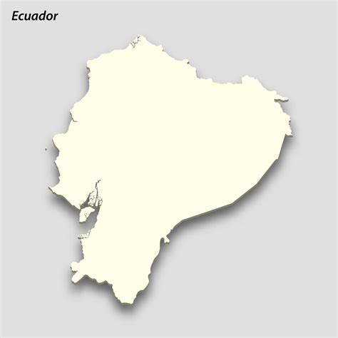 3d Isométrica Mapa De Ecuador Aislado Con Sombra 21852129 Vector En
