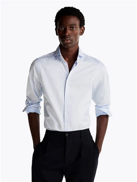 Smart Casual Slim Fit Twill Hemd Blau Tommy Hilfiger
