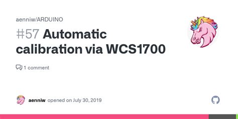 Automatic Calibration Via WCS1700 Issue 57 Aenniw ARDUINO GitHub