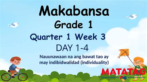 Makabansa PPT Q1 Week3 Grade 1 MAKABANSA MATATAG Pptx