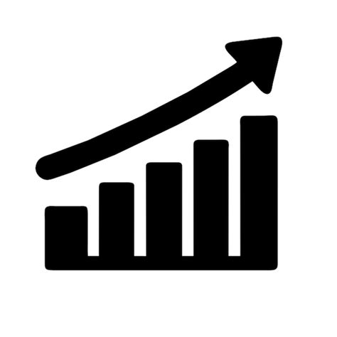 A Black Arrow Pointing Up With A Graph Pointing Up Premium Ai Generated Vector