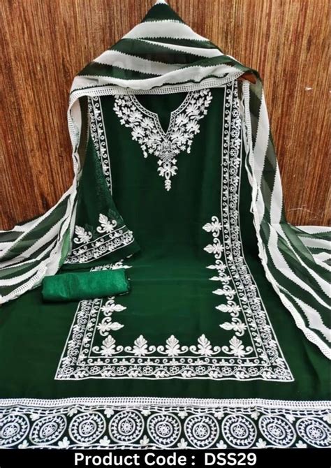 Printed Pure Georgette Dress Material At Rs 585piece In Surat Id