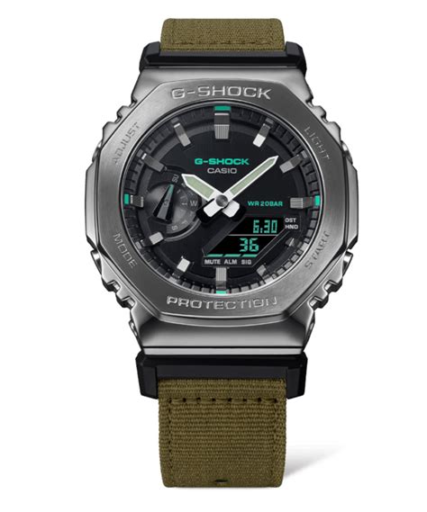 3x G SHOCK GM 2100C Metal Utility NATO Textilband GM 2100C 5AER GM