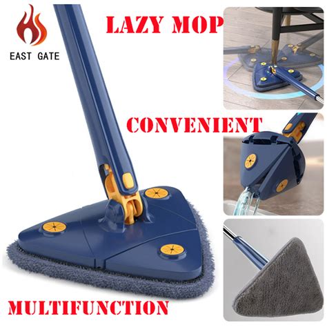 East Gate Triangle X Type Self Squeezer Washing Easy To Drain Wiper Window Brush Magic Squeegee