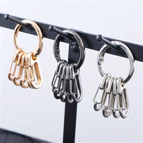 Metal O Ring Spring Clasps With 5pcs Hook Buckles For Diy Openable