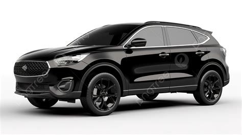 使用 3d 渲染在白色背景上展示時尚黑色的家庭大小 Suv 孤立的汽車 豪華車 汽車汽車背景圖片和桌布免費下載