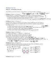 College Physics Problem Set Charges Potential Energy And Course Hero