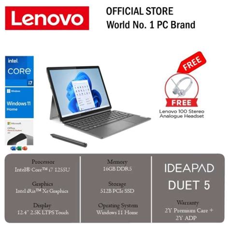 Promo Lenovo Ideapad Duet I Iau Core I U Gb Gb W Office Diskon Di Seller