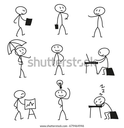 Vector Illustration Stickman Stock Vector Royalty Free 679464946