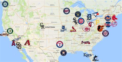 Map Of All Mlb Teams Arlene Natassia