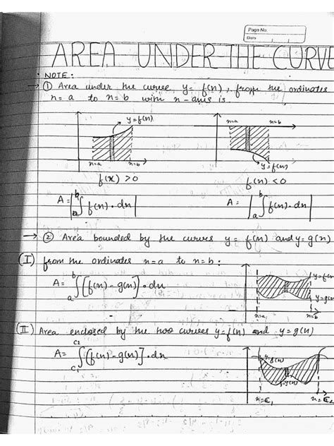 Area Under Curves Pdf