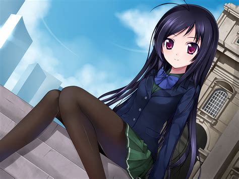 Illustration Anime Anime Girls Cartoon Black Hair Hair Accel