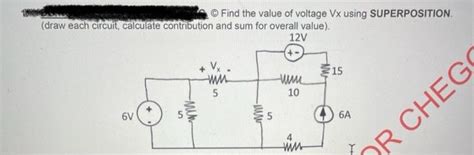 Solved Find The Value Of Voltage Vx Using SUPERPOSITION Chegg