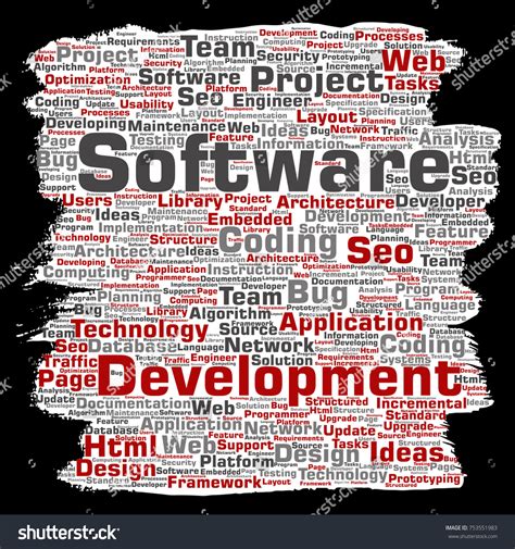 Vector Conceptual Software Development Project Coding เวกเตอร์สต็อก