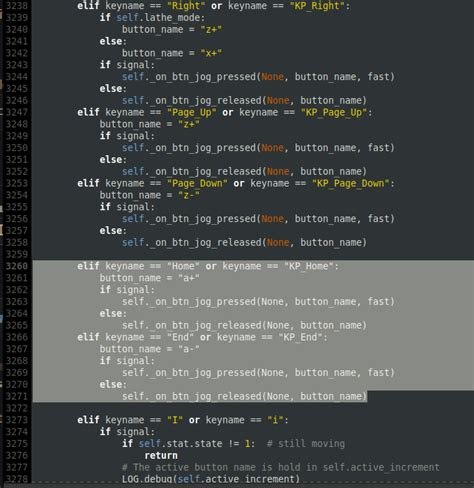 Jog Keys For A Axis LinuxCNC