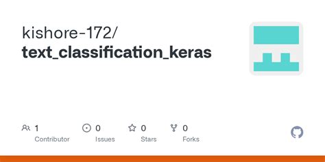 Github Kishore 172textclassificationkeras