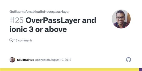 Overpasslayer And Ionic 3 Or Above · Issue 25 · Guillaumeamatleaflet Overpass Layer · Github