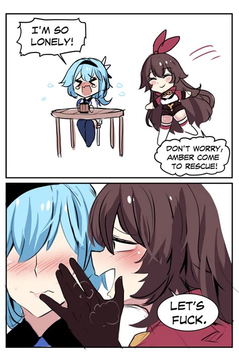 Eula And Amber Genshin Impact Drawn By Hinghoi Danbooru