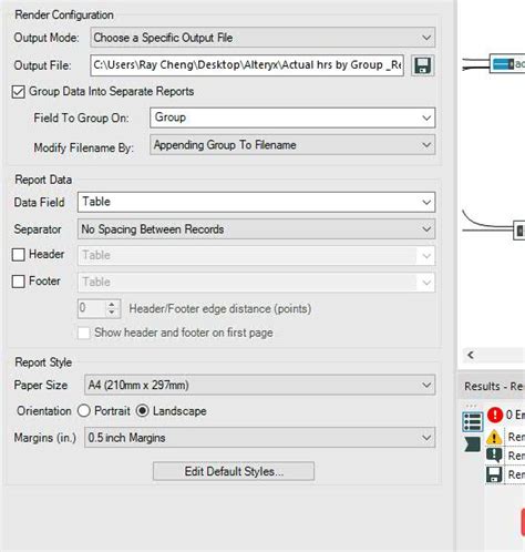 Solved How To Set Render Tool To Avoid Missing Informatio Alteryx Community
